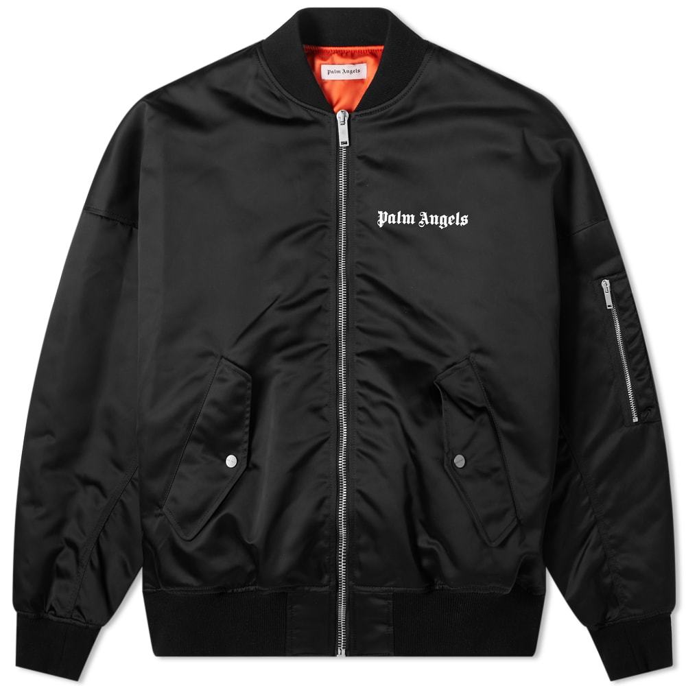 Palm Angels Logo Bomber Jacket Black Palm Angels