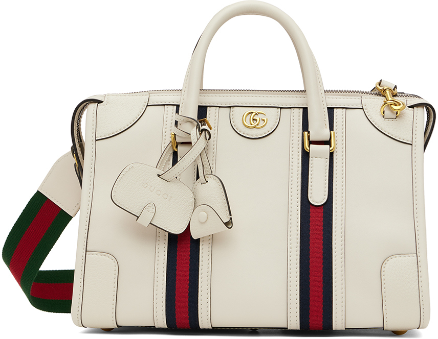 Gucci Off-White 'Exquisite Gucci' Medium Bauletto Top Handle Bag Gucci