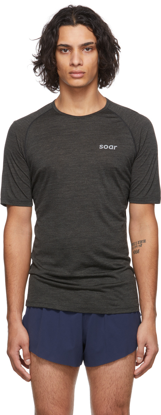 Soar Running Grey Wool Base T-Shirt Soar Running