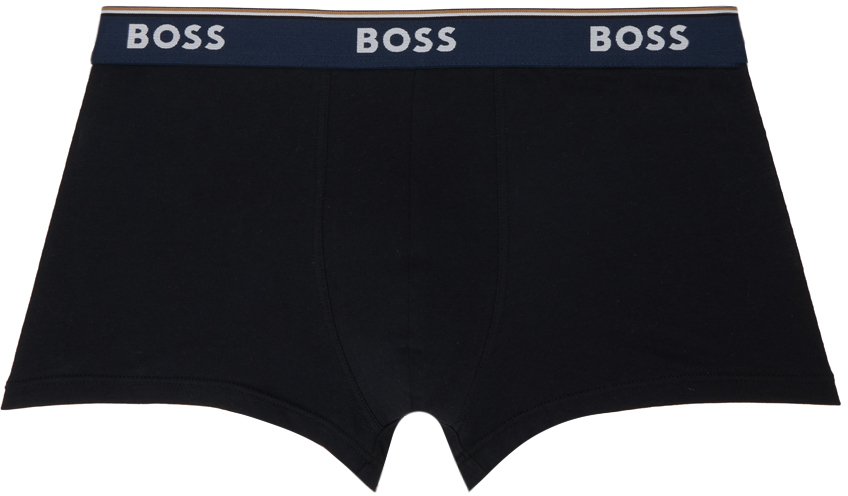 BOSS Three-Pack Black Boxer Briefs BOSS