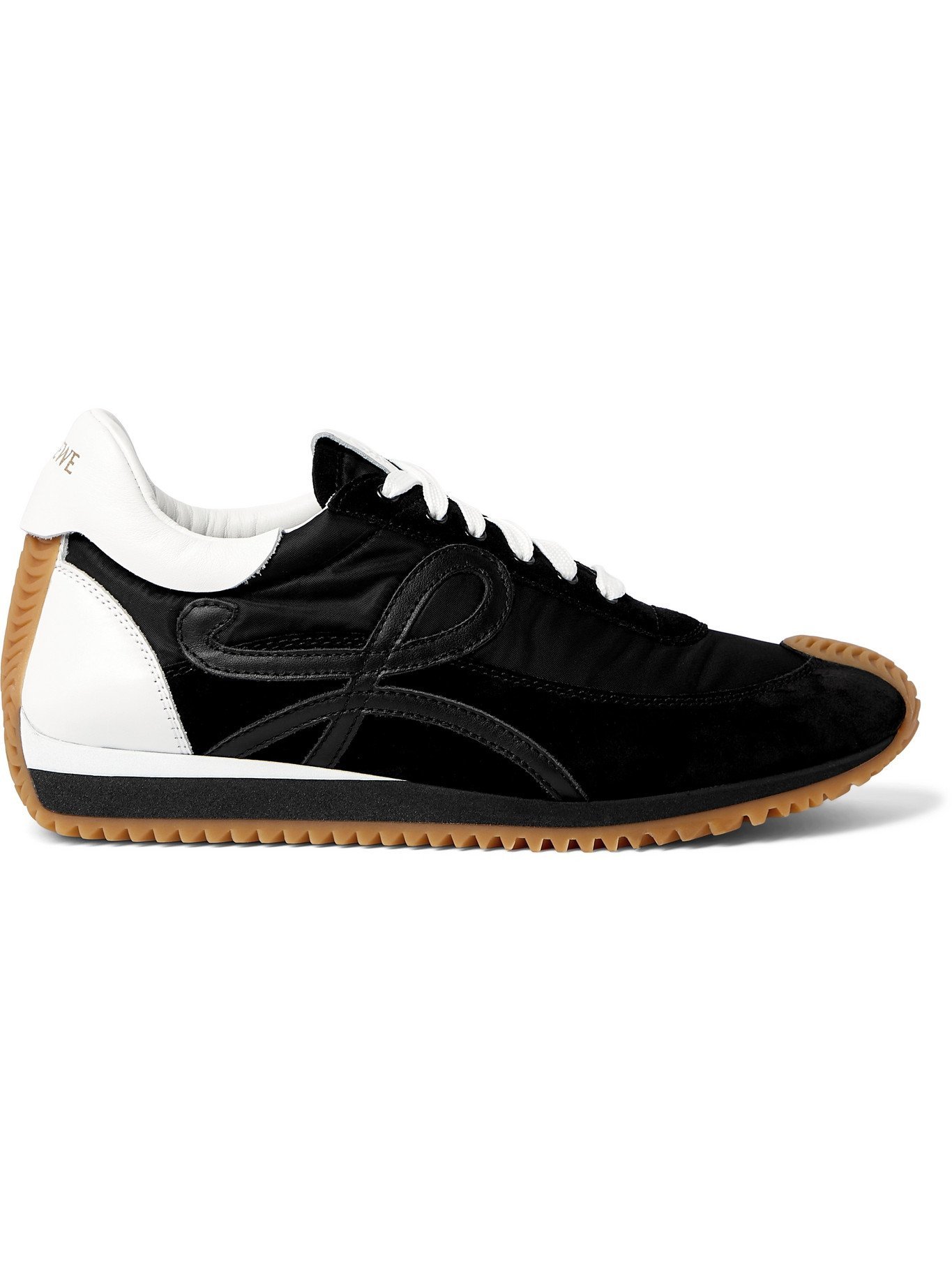 LOEWE - Flow Runner Leather-Trimmed Suede and Nylon Sneakers - Black Loewe