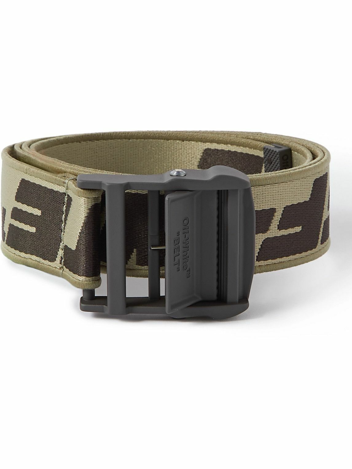Off-White - Industrial Logo-Jacquard Webbing Belt Off-White