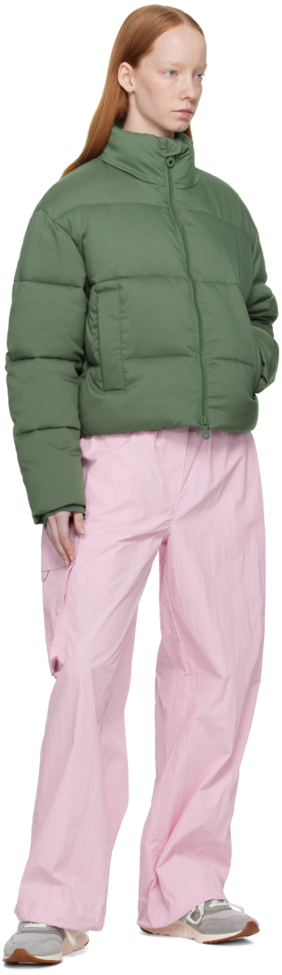Girlfriend Collective Green Cropped Puffer Jacket Girlfriend Collective