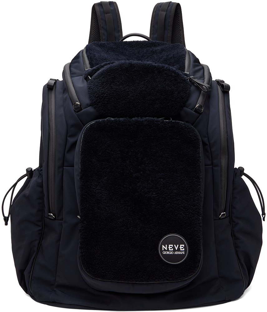 Giorgio Armani Black Neve Oversized Backpack Giorgio Armani