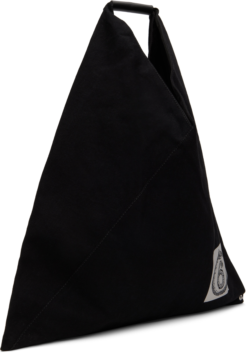 MM6 Maison Margiela Black Large Triangle Tote MM6 Maison Margiela