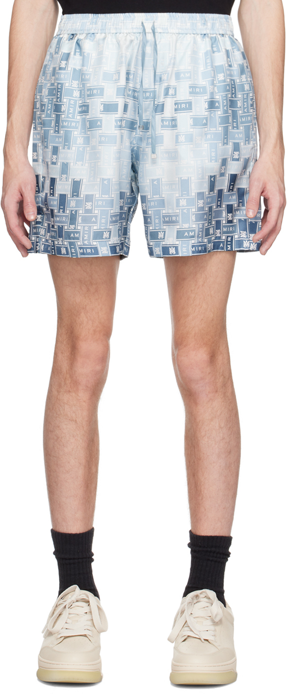 AMIRI Blue Gradient Tape PJ Shorts Amiri