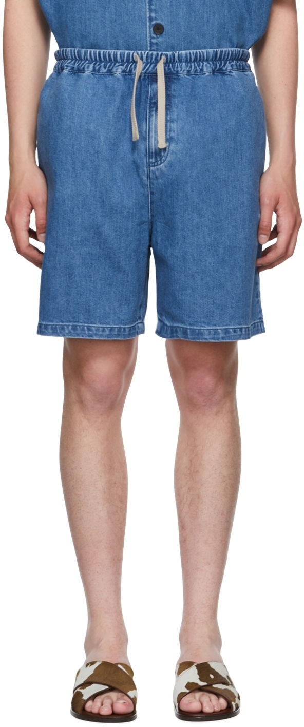 FRAME Blue Denim Shorts Frame Denim