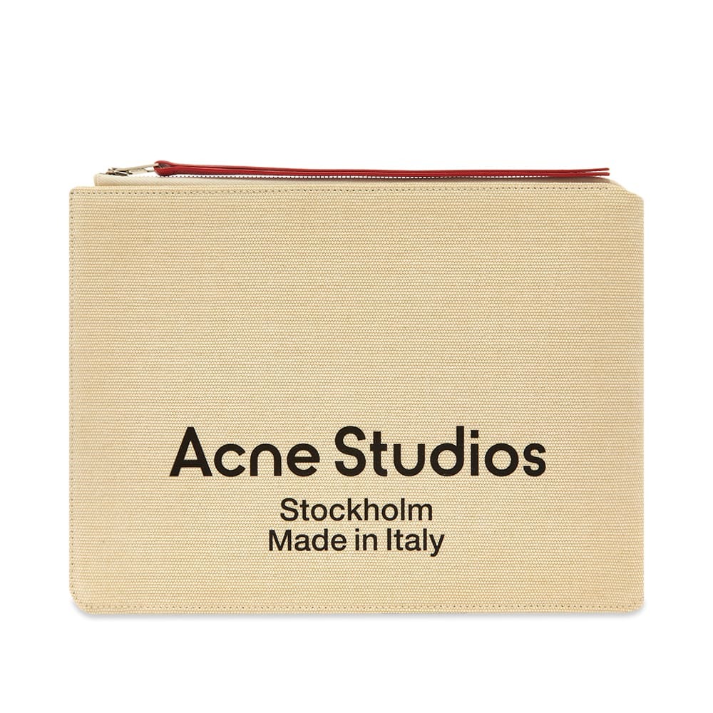 Acne Studios Malachite L Canvas Pouch Acne Studios