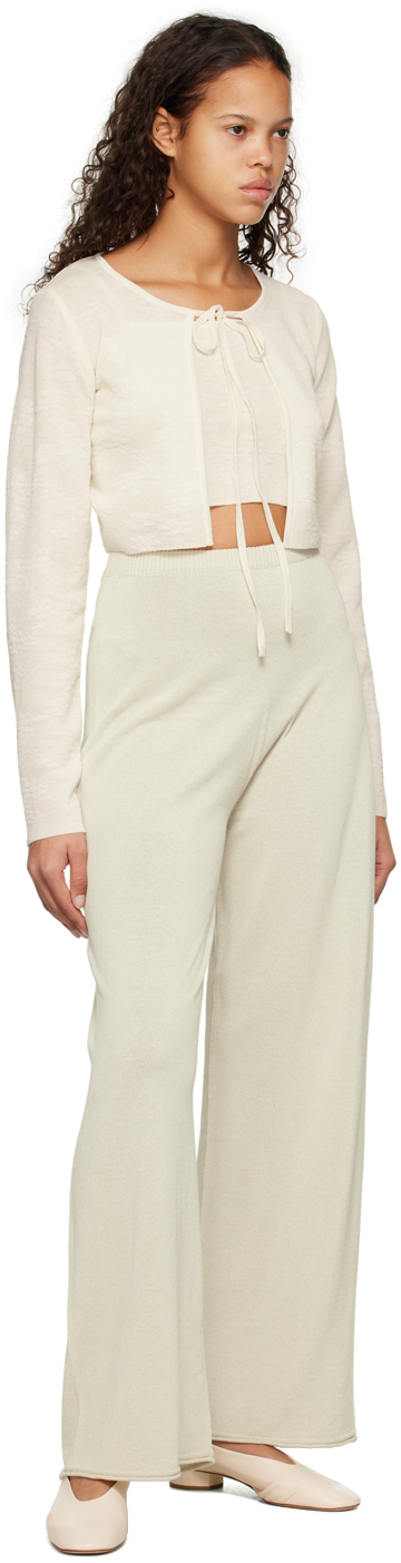 LOW CLASSIC Off-White Cropped Cardigan & Camisole Set Low Classic