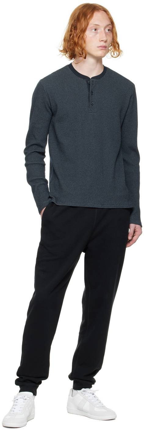 Vince Navy Stripe Henley Vince