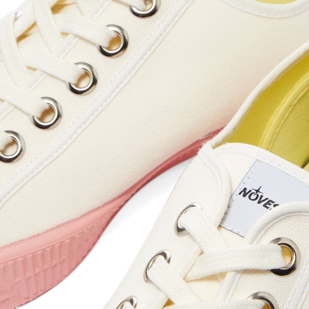 Novesta Star Master Colour Sole Sneakers in White/Pink Novesta