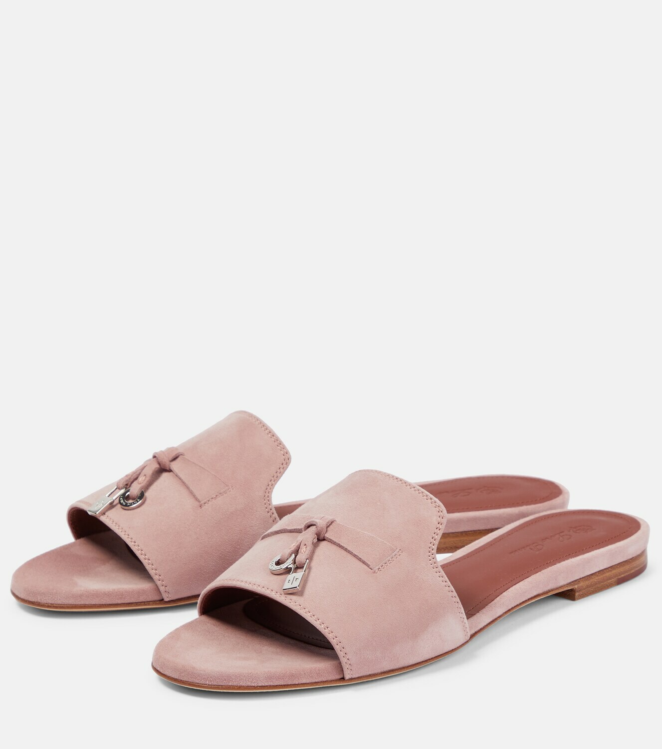 Loro Piana - Summer Charms suede slides Loro Piana