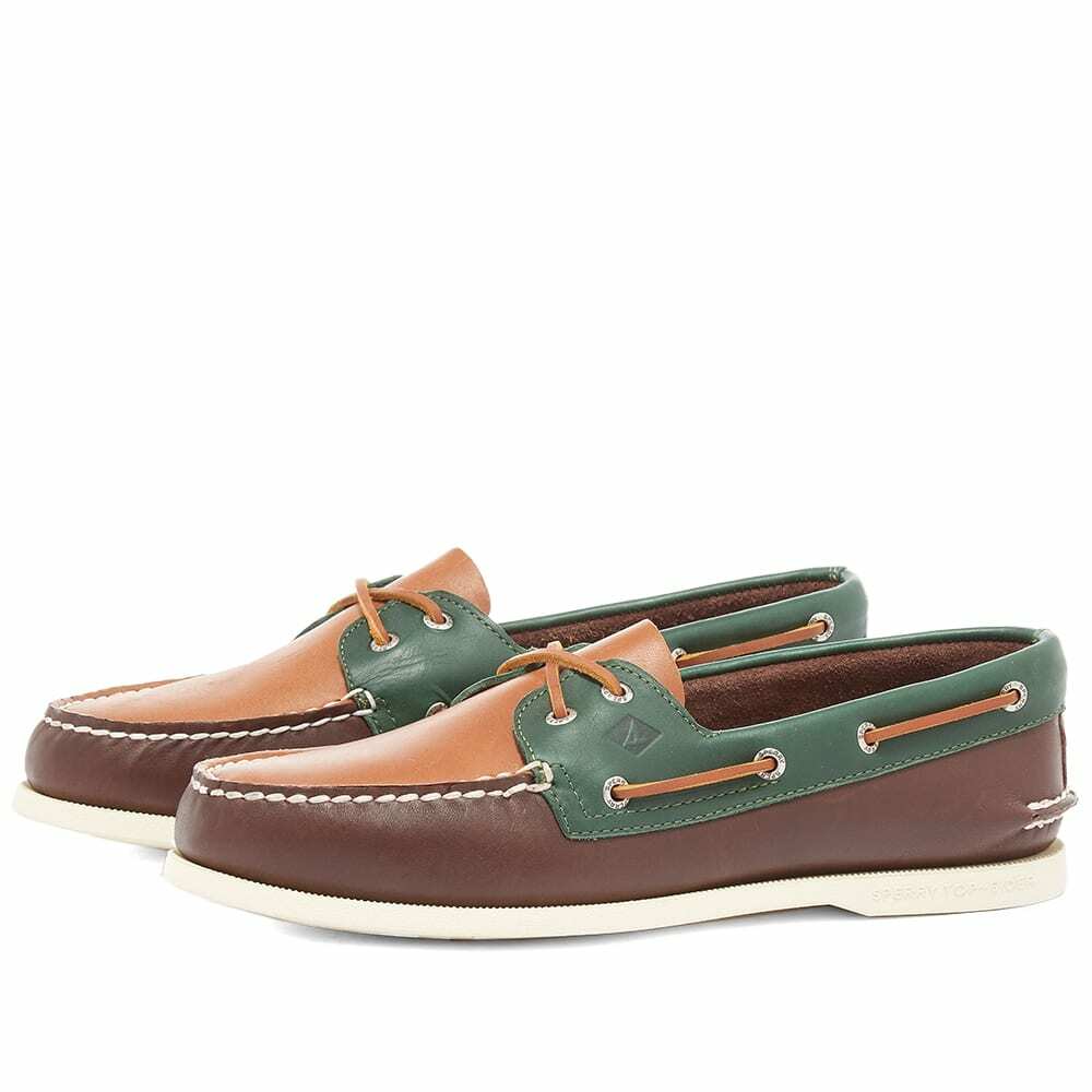 Sperry Men's Authentic Original 2 Eye Tritone in Brown Sperry Topsider