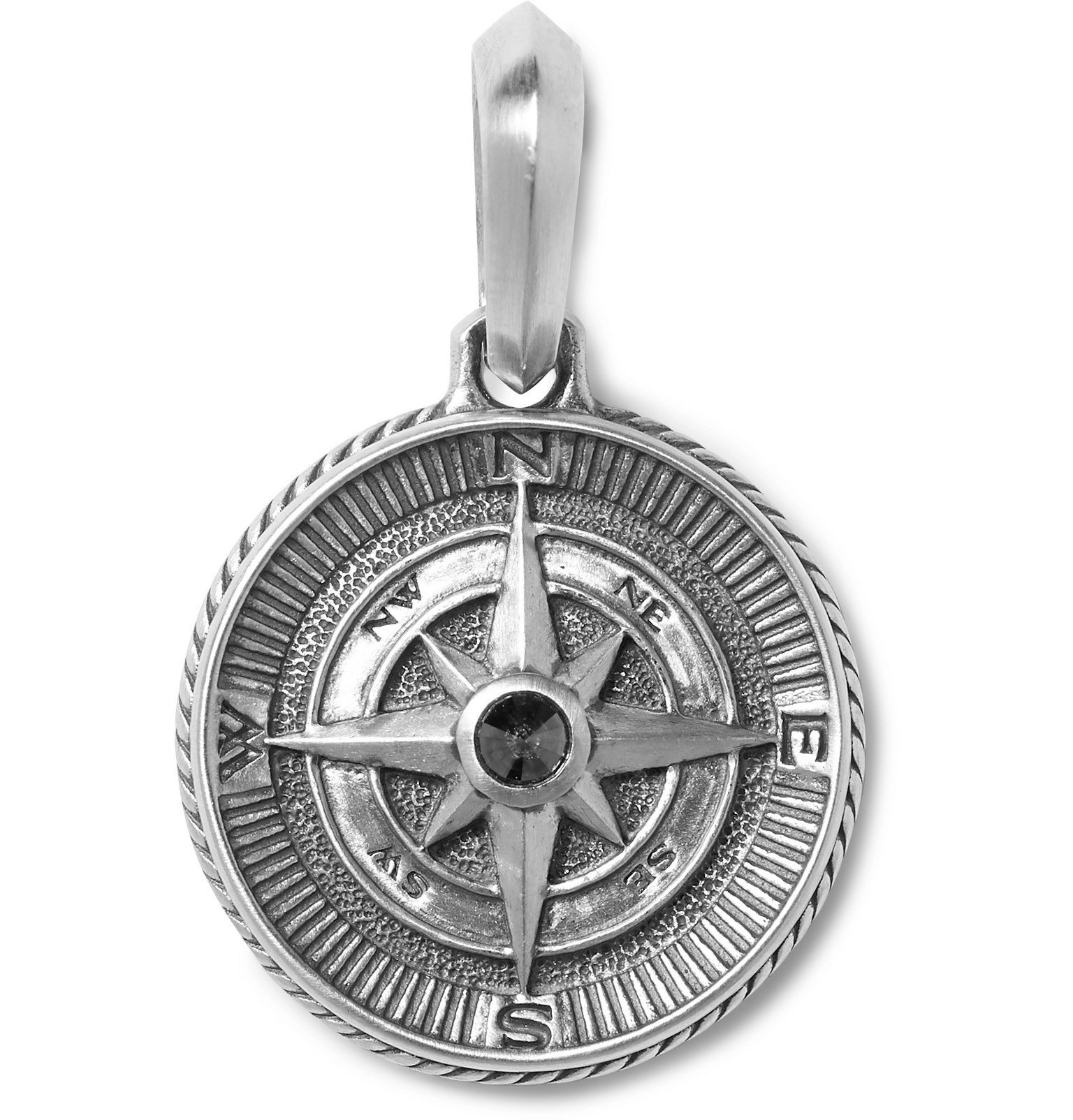 David Yurman - Maritime Compass Sterling Silver and Diamond Pendant ...