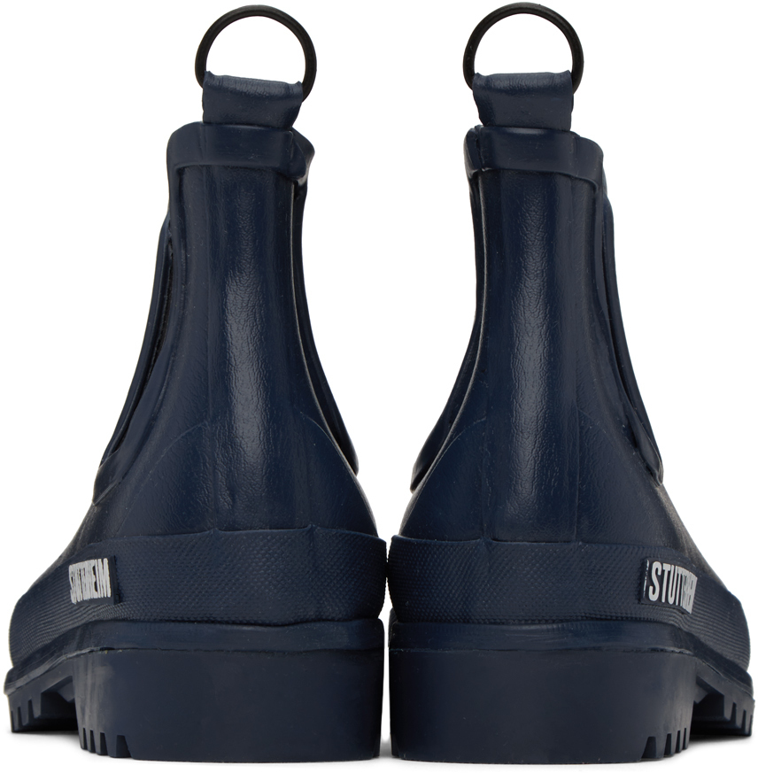 Stutterheim Navy Rainwalker Chelsea Boots Stutterheim