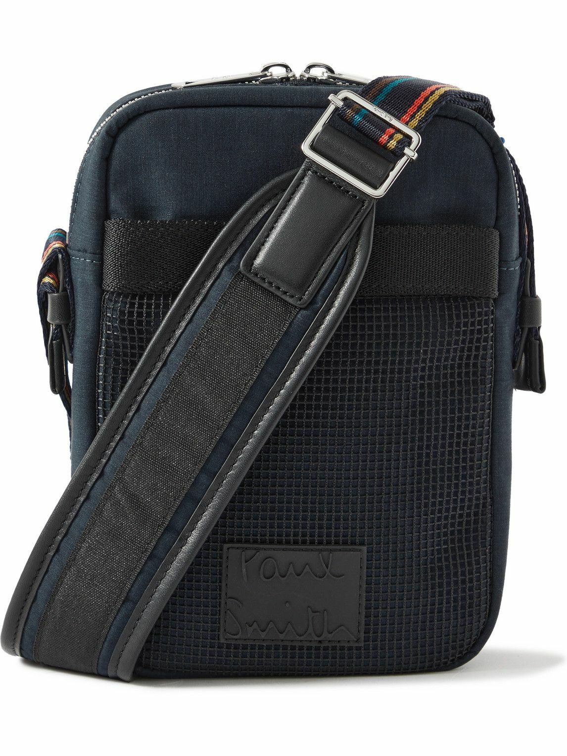 Paul Smith - Flight Leather and Mesh-Trimmed Canvas Messenger Bag Paul ...