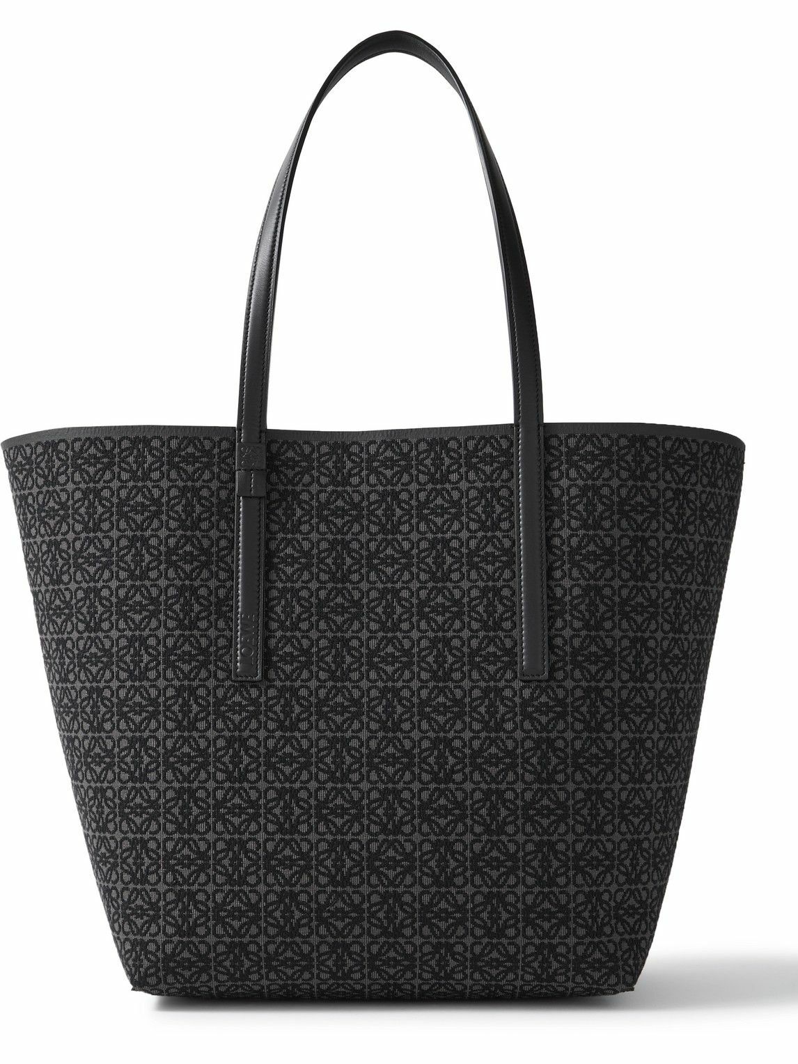 Loewe - Leather-Trimmed Logo-Jacquard Canvas Tote Bag Loewe