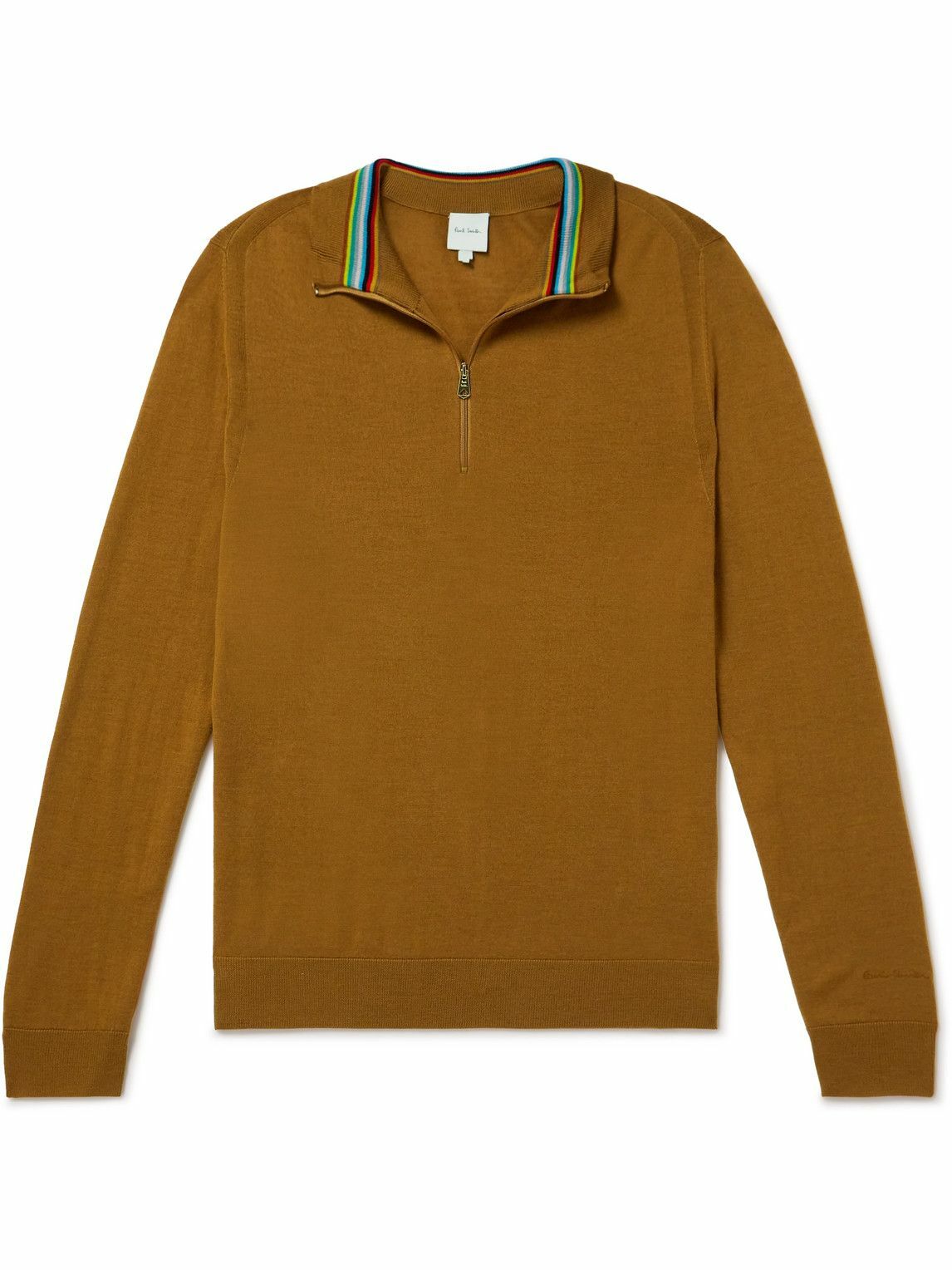 Paul Smith - Merino Wool Half-Zip Sweater - Brown Paul Smith