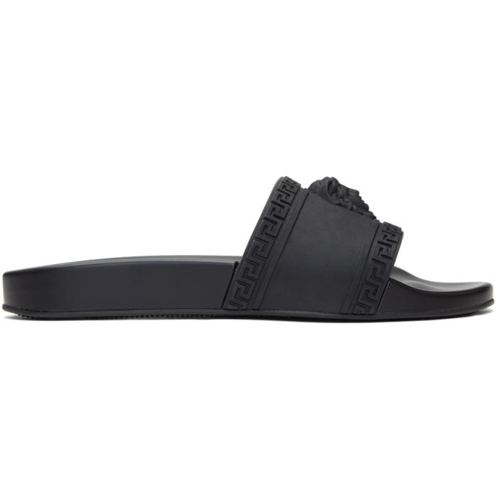Versace Black Medusa Slides Versace