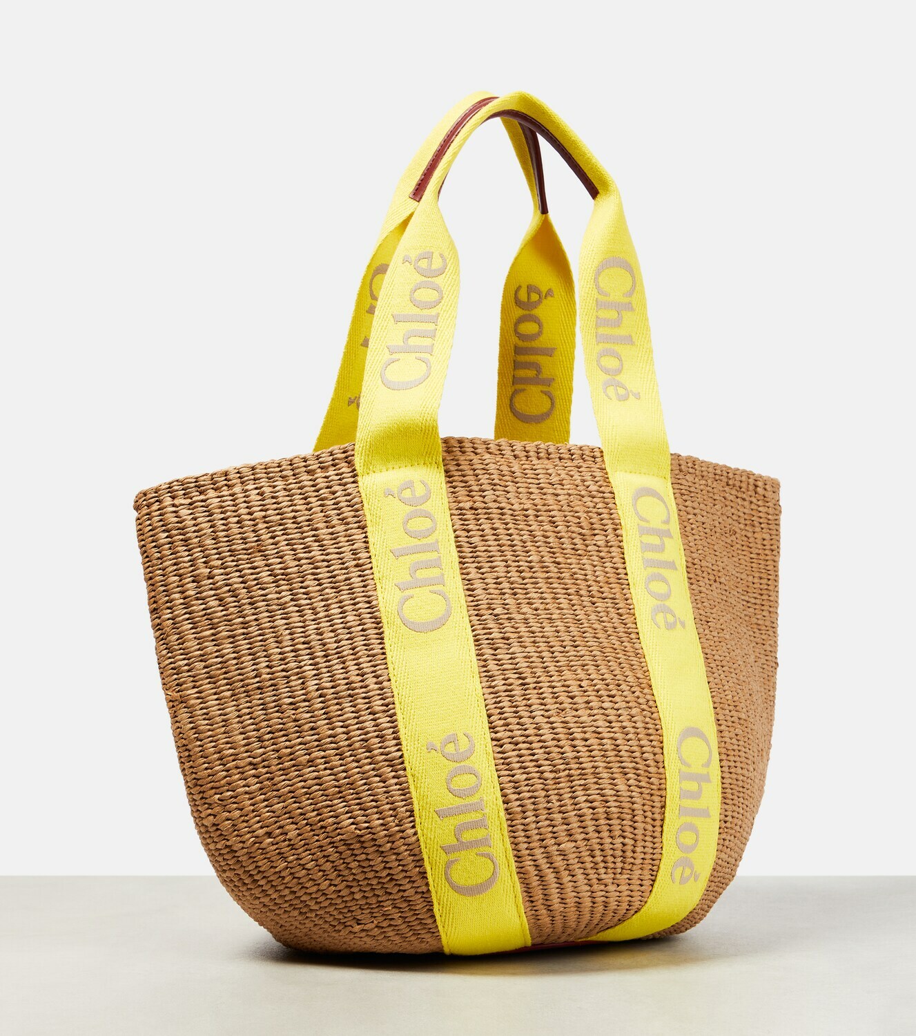 Chloe - x Mifuko Woody Large raffia tote Chloe