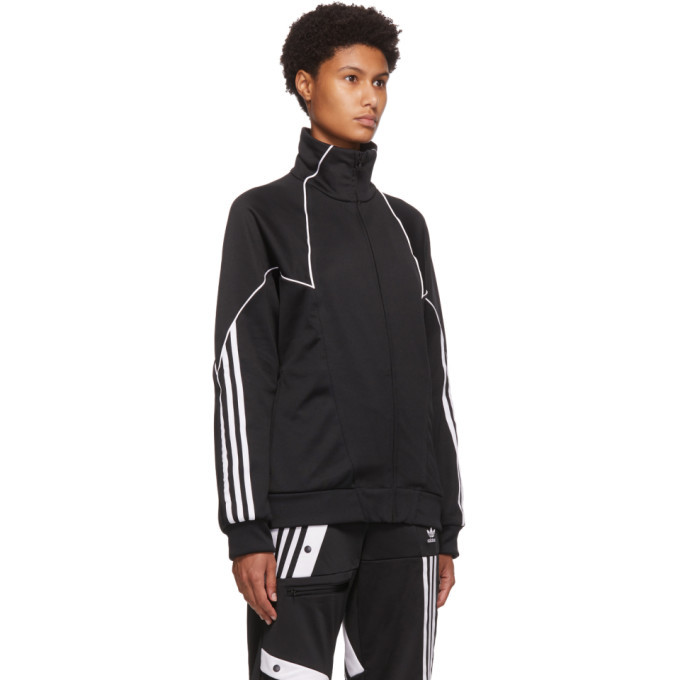adidas Originals Black Trefoil Abstract Track Jacket adidas Originals