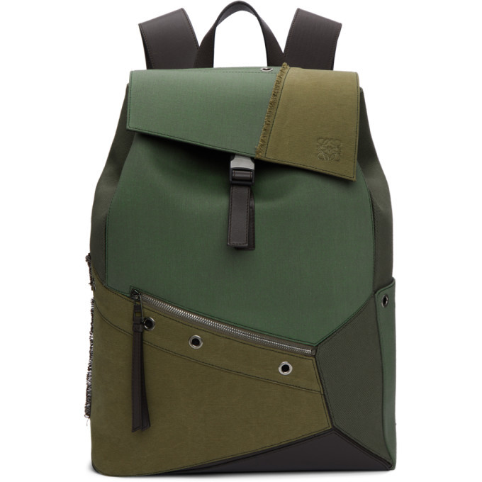 Loewe Khaki Puzzle Backpack Loewe