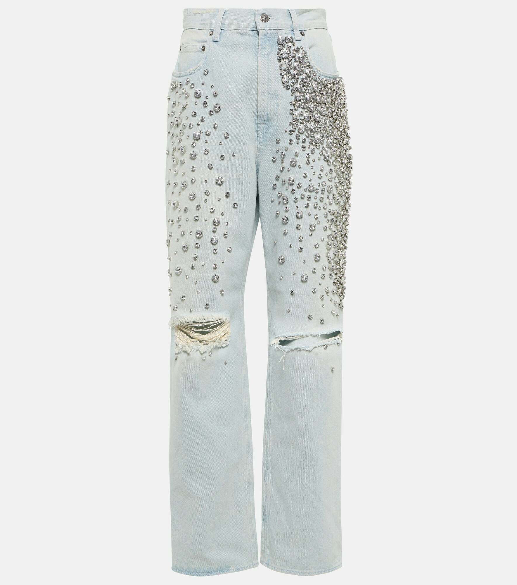 Golden Goose - Embellished high-rise wide-leg jeans Golden Goose Deluxe ...