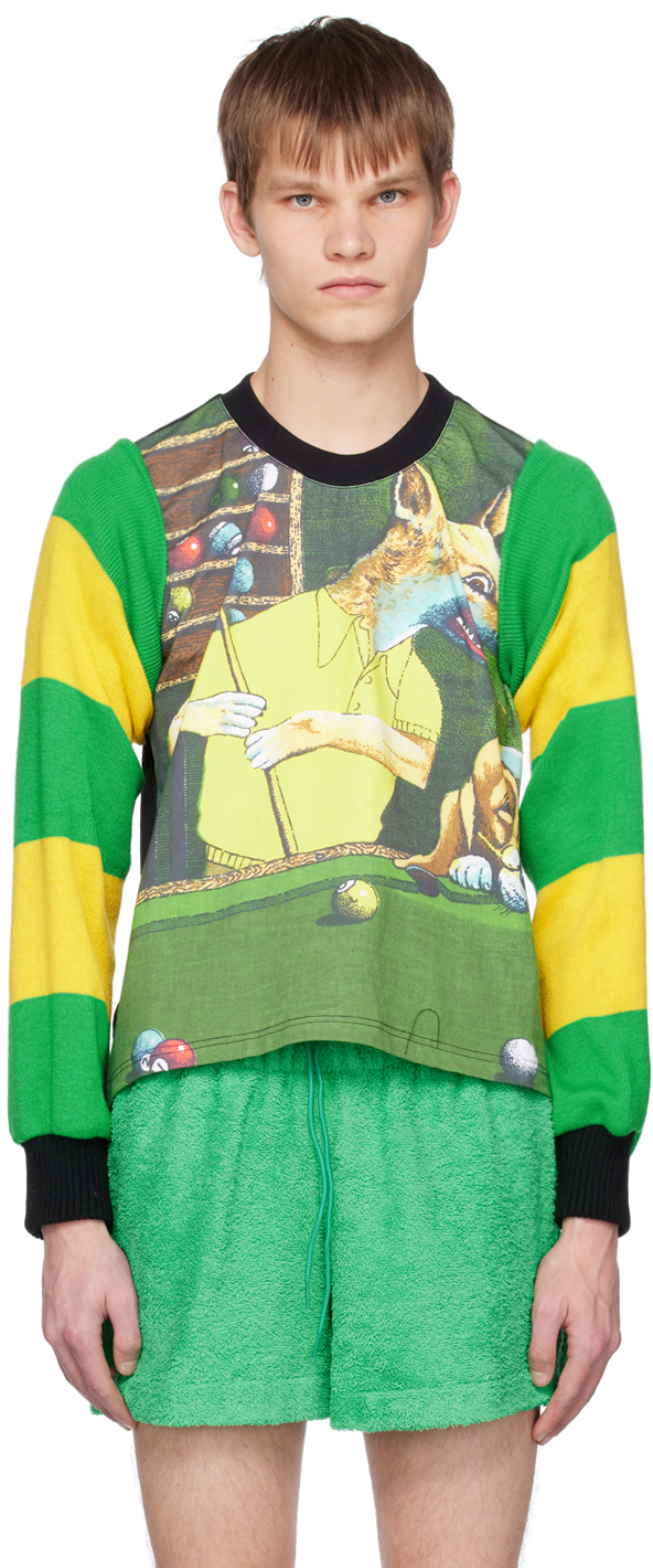 Adam Jones Green & Yellow Football Jumper Sleeves