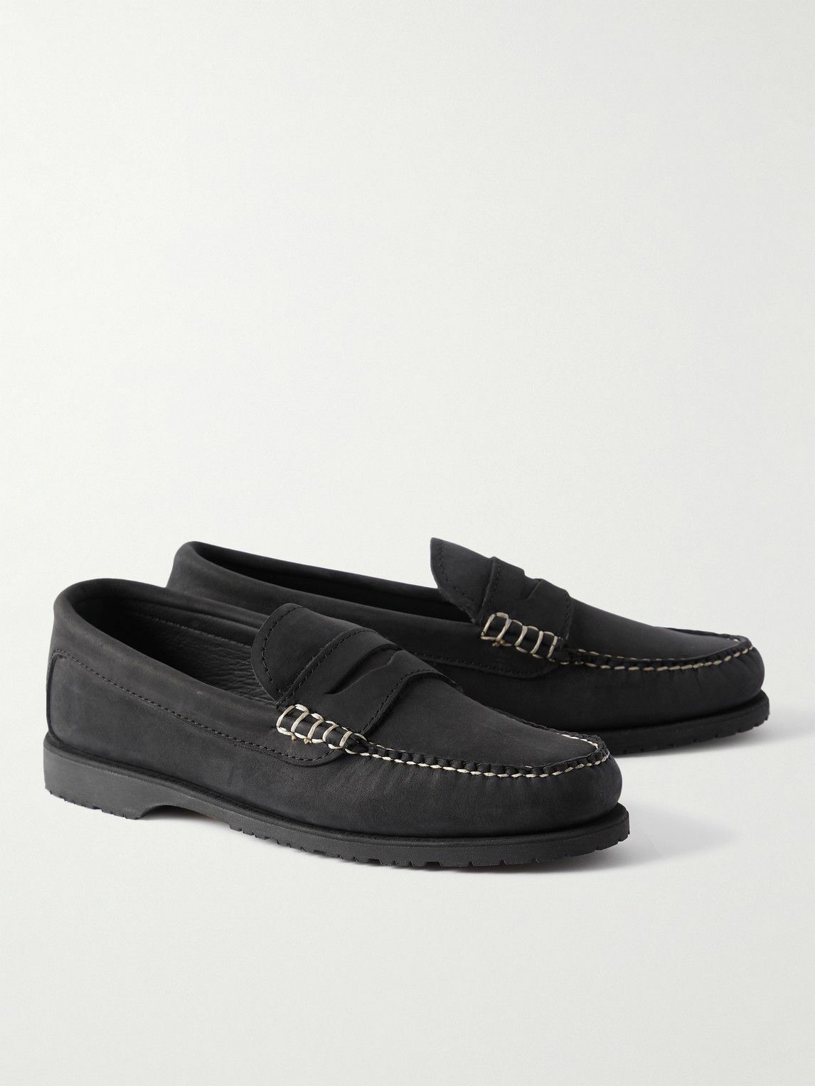Quoddy - Rover Capetown Suede Penny Loafers - Black Quoddy