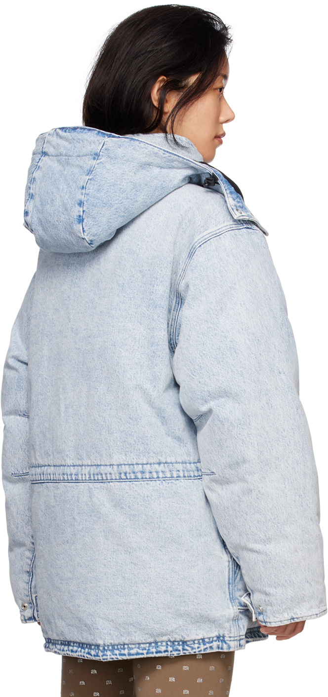 Alexander Wang Blue Extreme Puffer Denim Jacket Alexander Wang