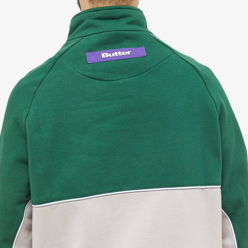 Butter Goods Men's Forte 1/4 Zip Fleece in Army/Cement Butter Goods