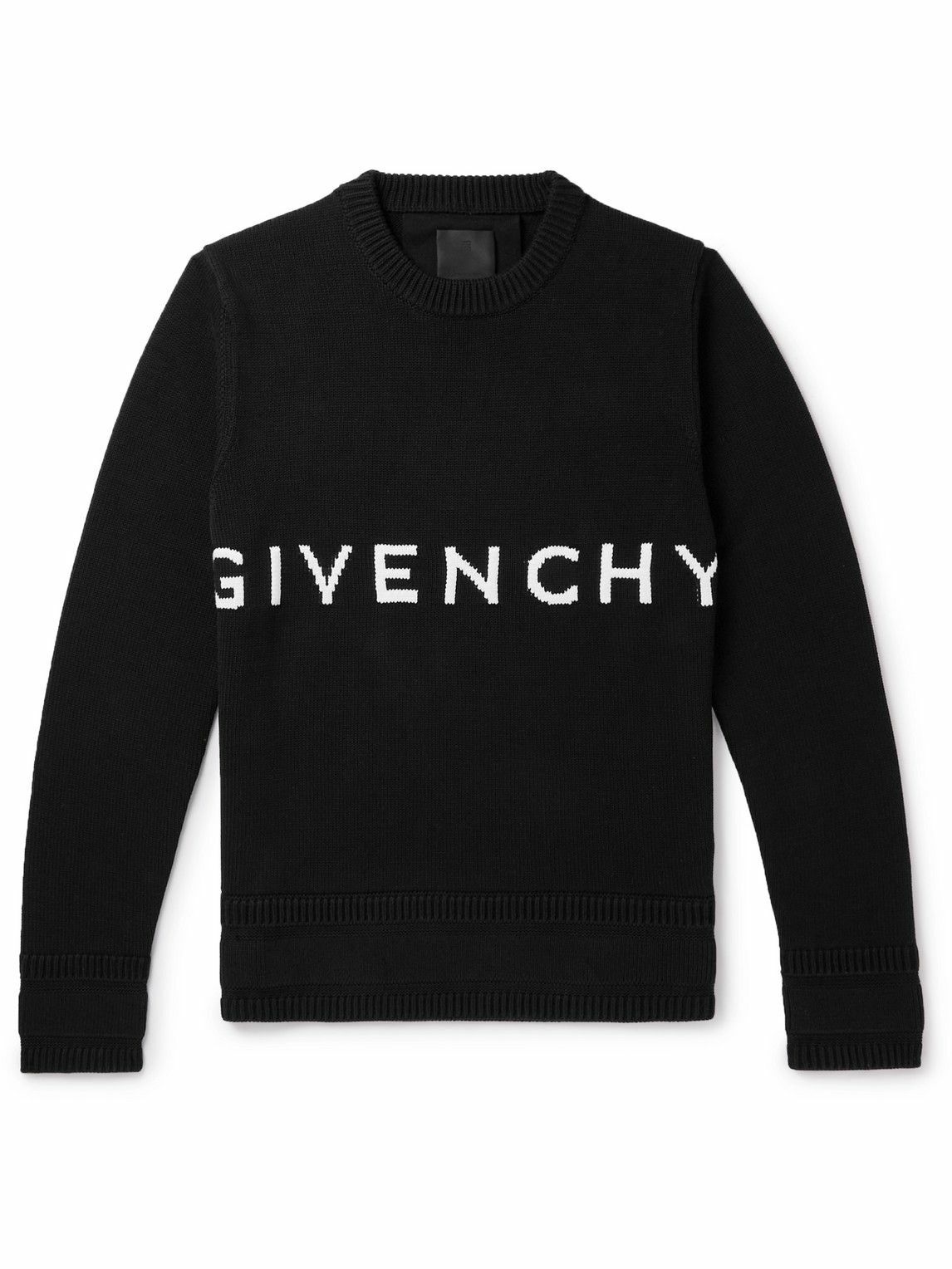 Givenchy - Logo-Intarsia Cotton Sweater - Black Givenchy