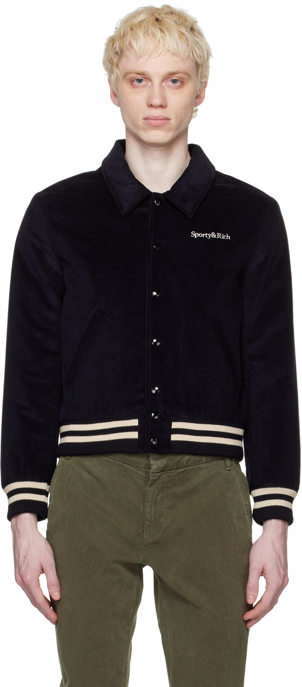 Sporty & Rich Navy Varsity Jacket Sporty & Rich