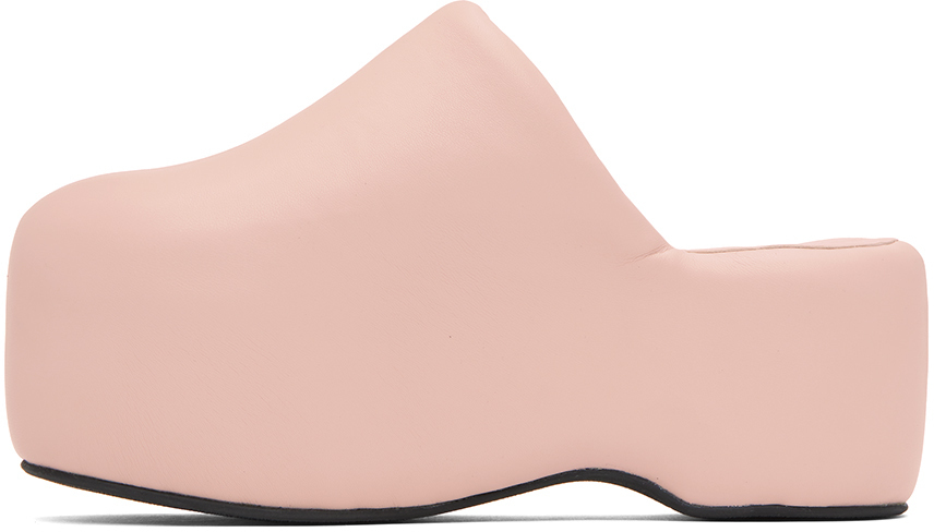 Simon Miller Pink Faux-Leather Platform Bubble Clogs Simon Miller