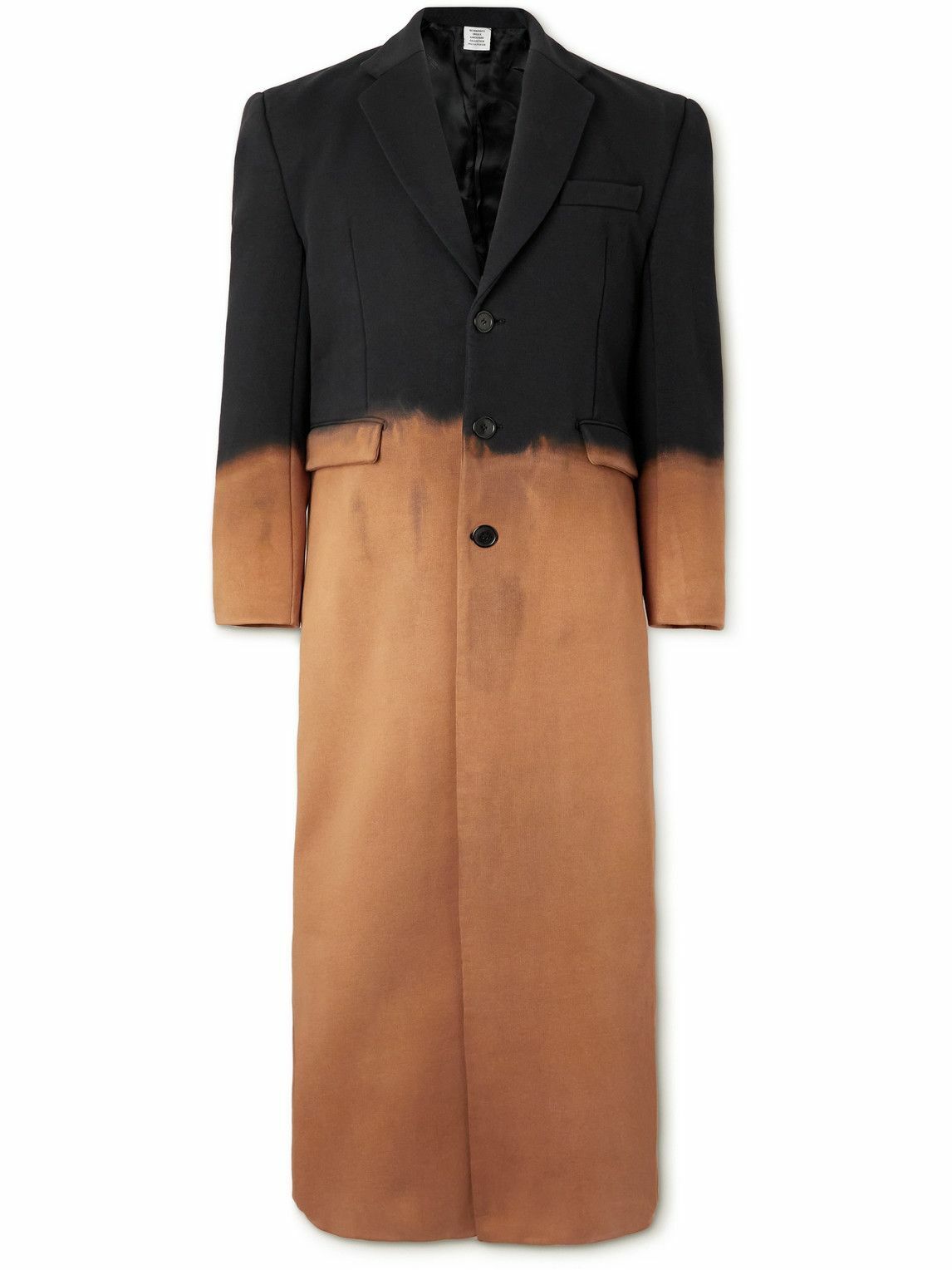 VETEMENTS - Bleached Cotton-Blend Coat - Black Vetements