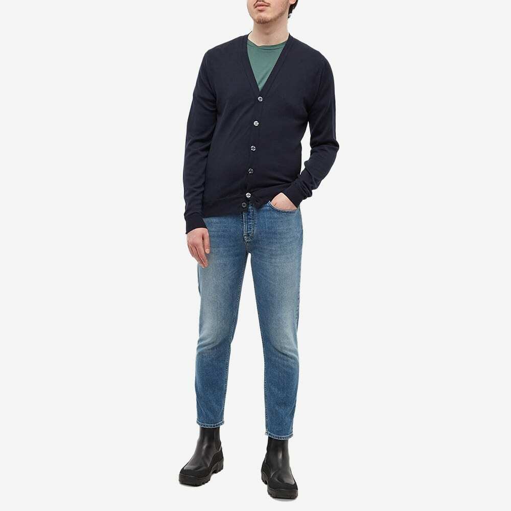 John Smedley Men's Merino Cardigan in Midnight John Smedley