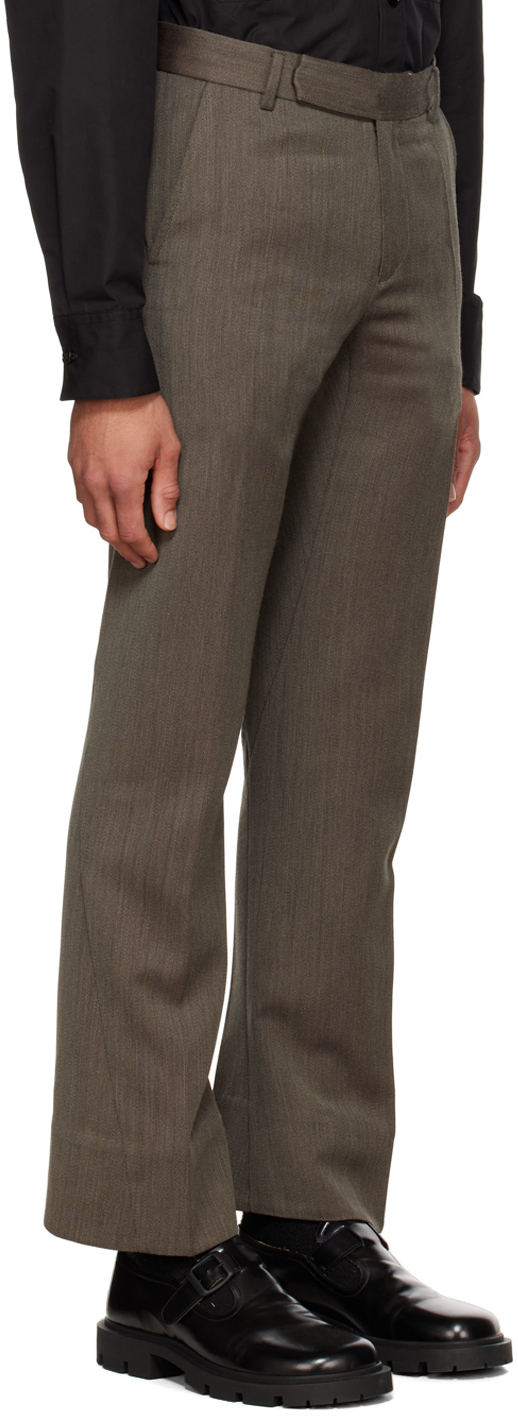 Cornerstone Brown Bell-Bottom Trousers Cornerstone