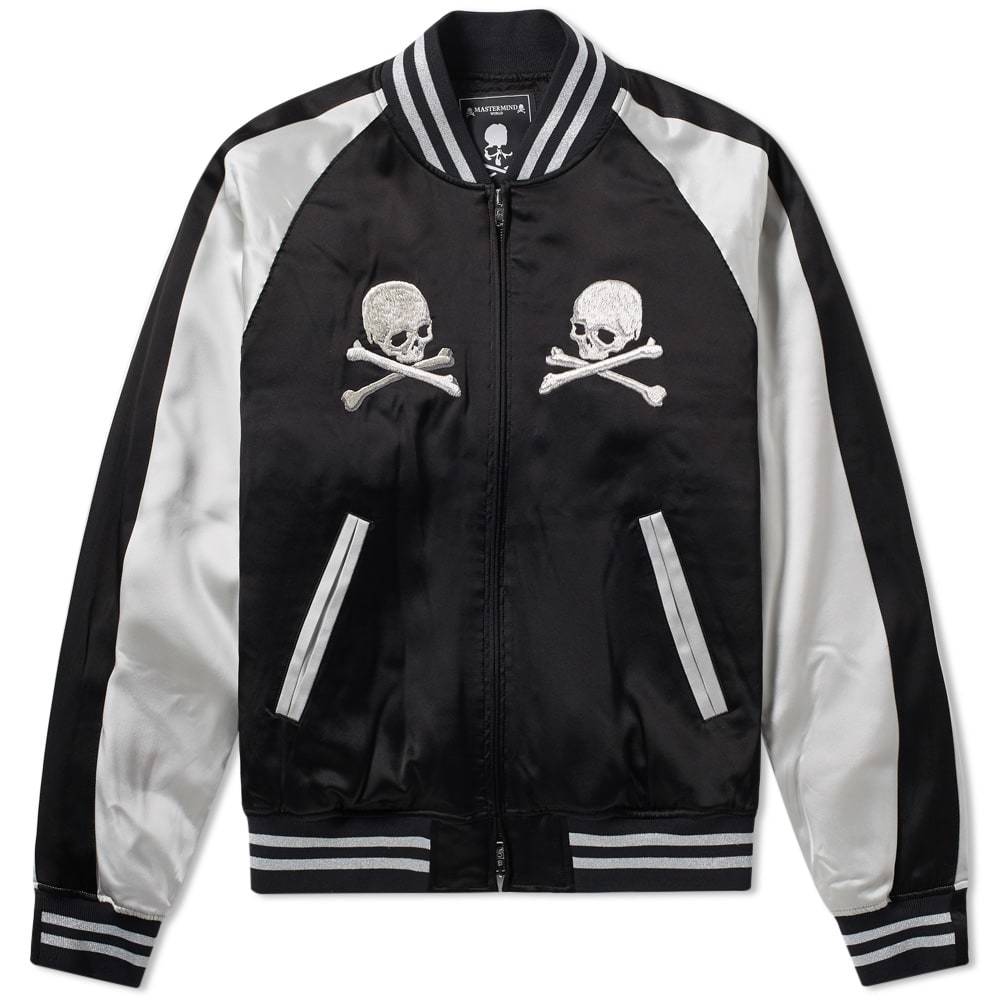 MASTERMIND WORLD Skull Embroidered Souvenir Jacket Black MASTERMIND WORLD