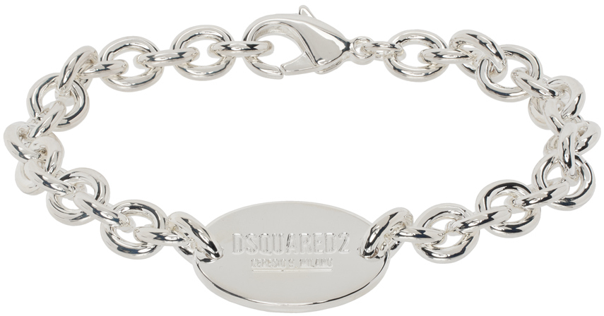 Dsquared2 Silver Tag Chain Bracelet Dsquared2