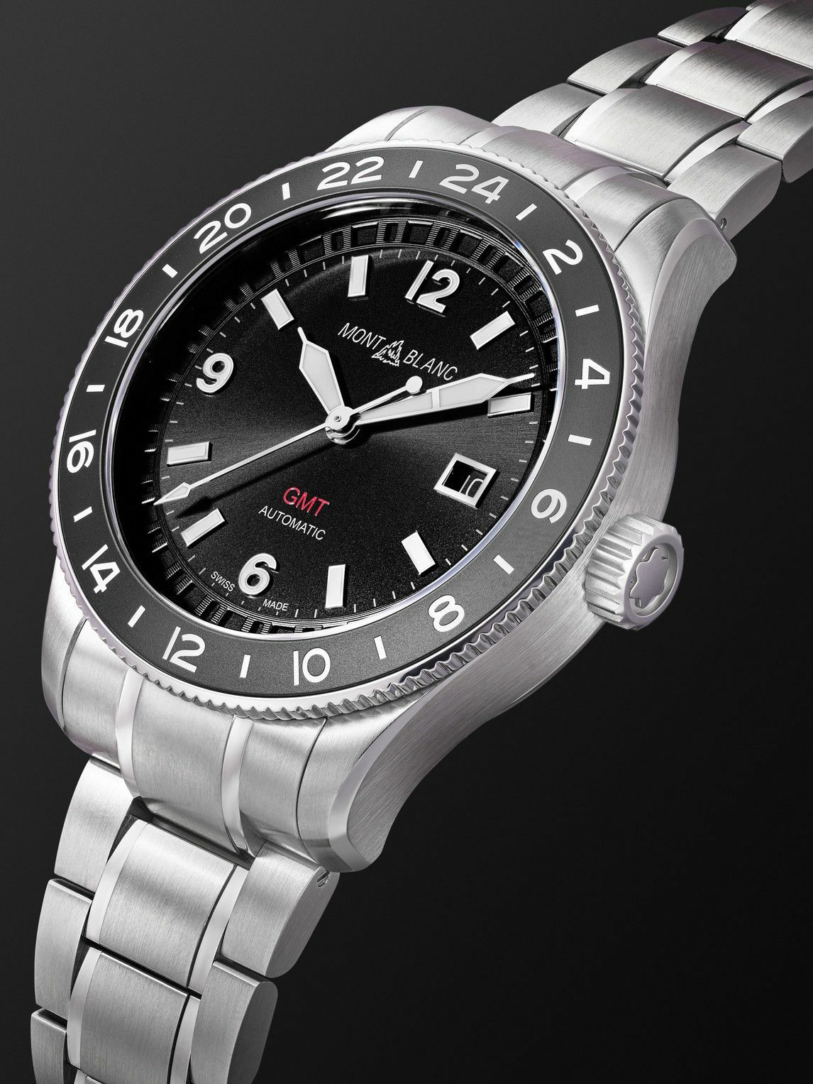 Montblanc - 1858 GMT Automatic 42mm Stainless Steel Watch, Ref. No. 129615 Montblanc