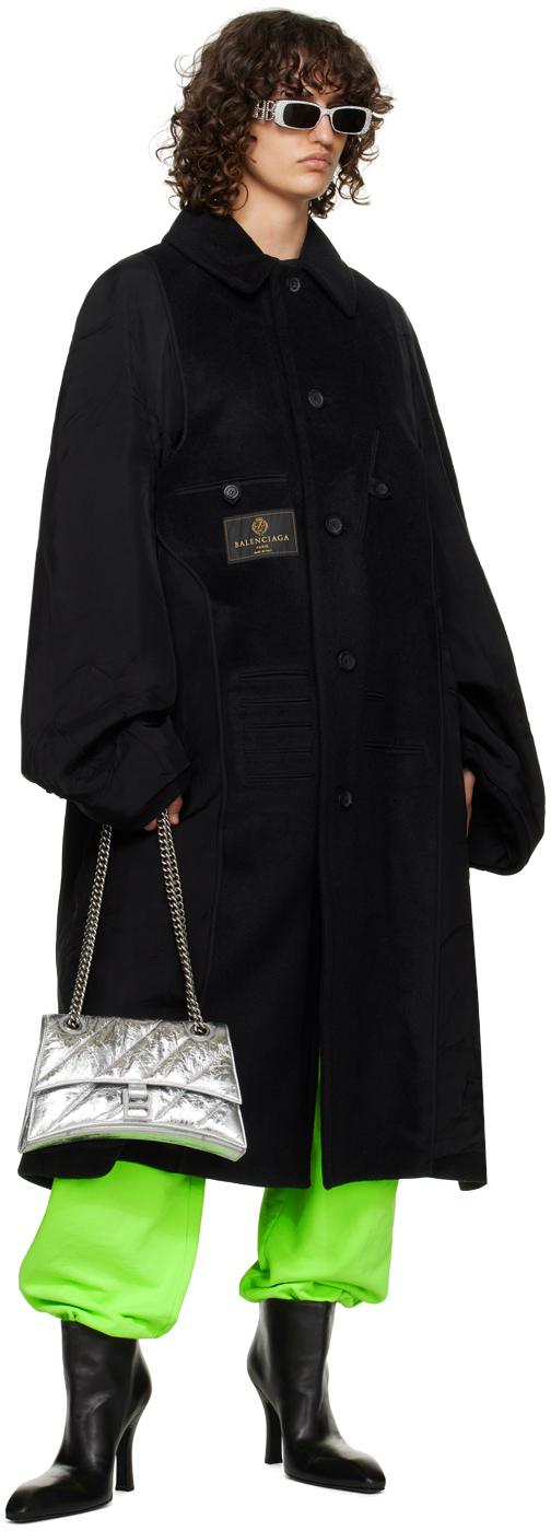Balenciaga Black Inside Out Coat Balenciaga