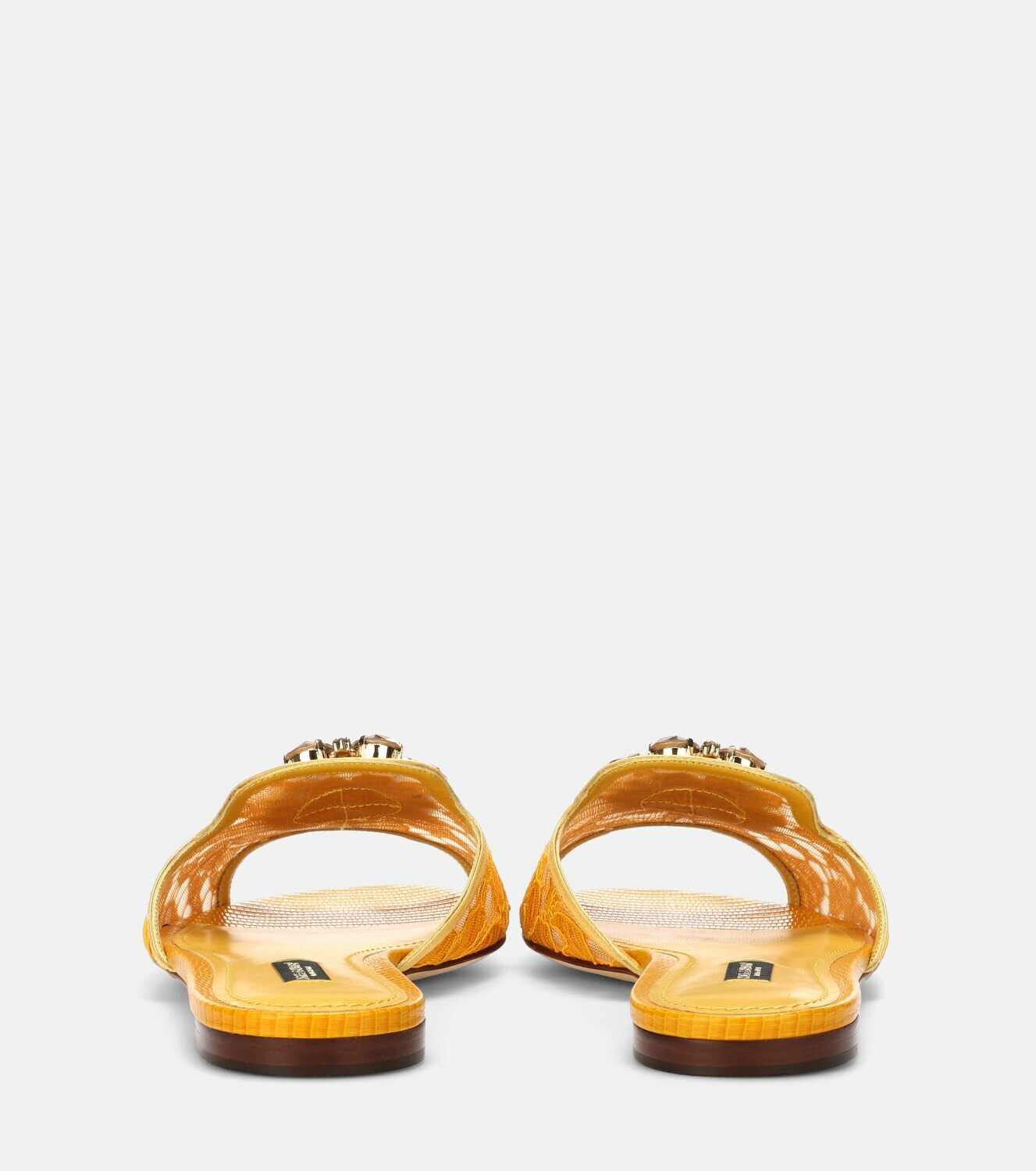 Dolce&Gabbana - Bianca embellished slides Dolce & Gabbana