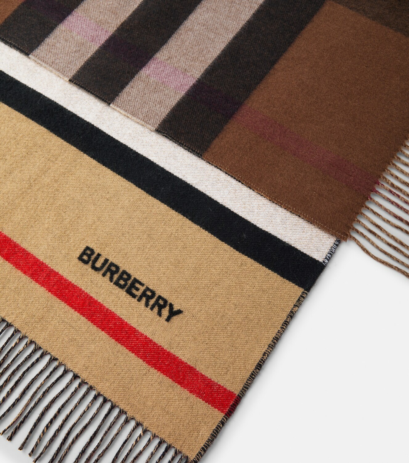Burberry - Icon Stripe cashmere and wool blanket Burberry