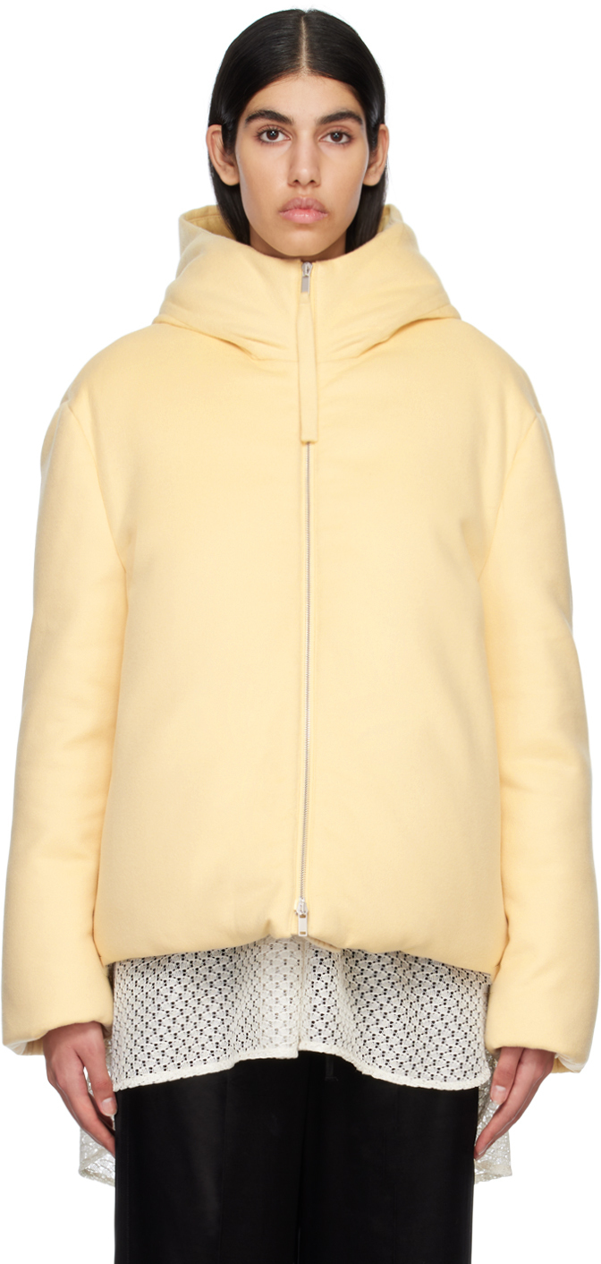 Jil Sander Yellow Hooded Down Jacket Jil Sander