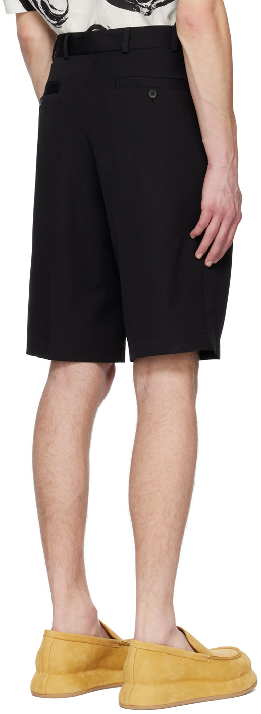 Jacquemus Black Le Raphia 'Le Short Rond Carré' Shorts Jacquemus