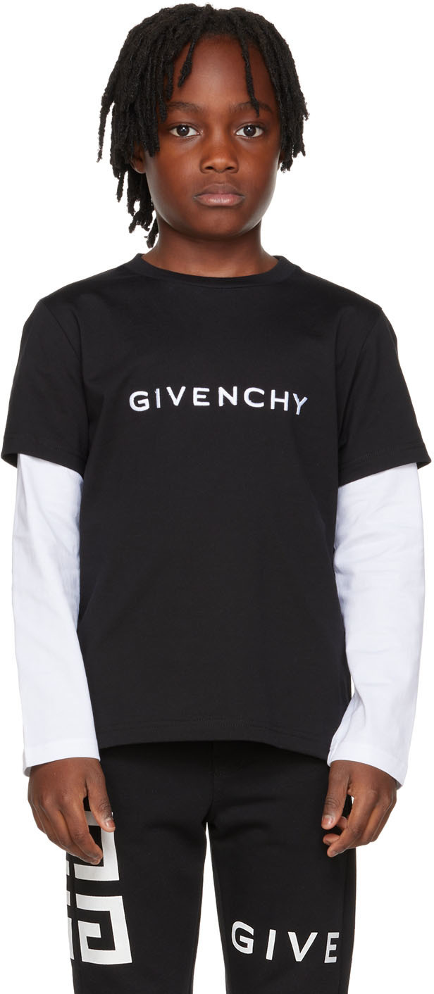 Givenchy Kids Black & White Layered T-Shirt Givenchy