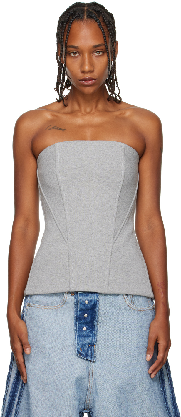 VETEMENTS Gray Bustier Corset Vetements