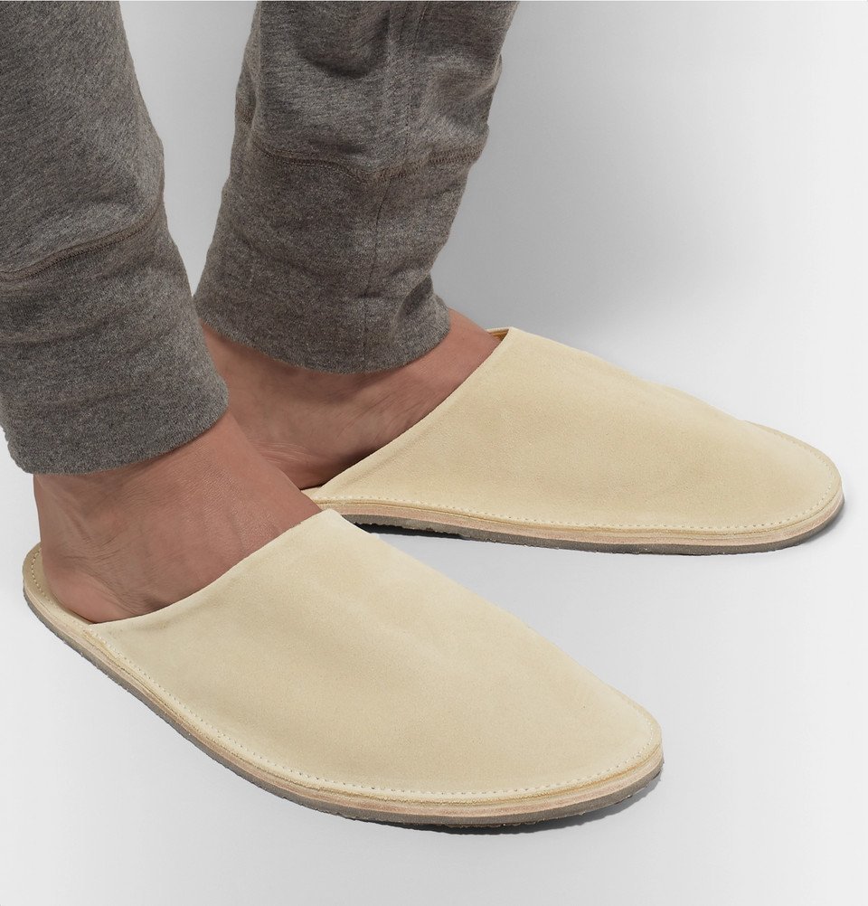 Viberg - Suede Backless Slippers - Men - Ecru Viberg