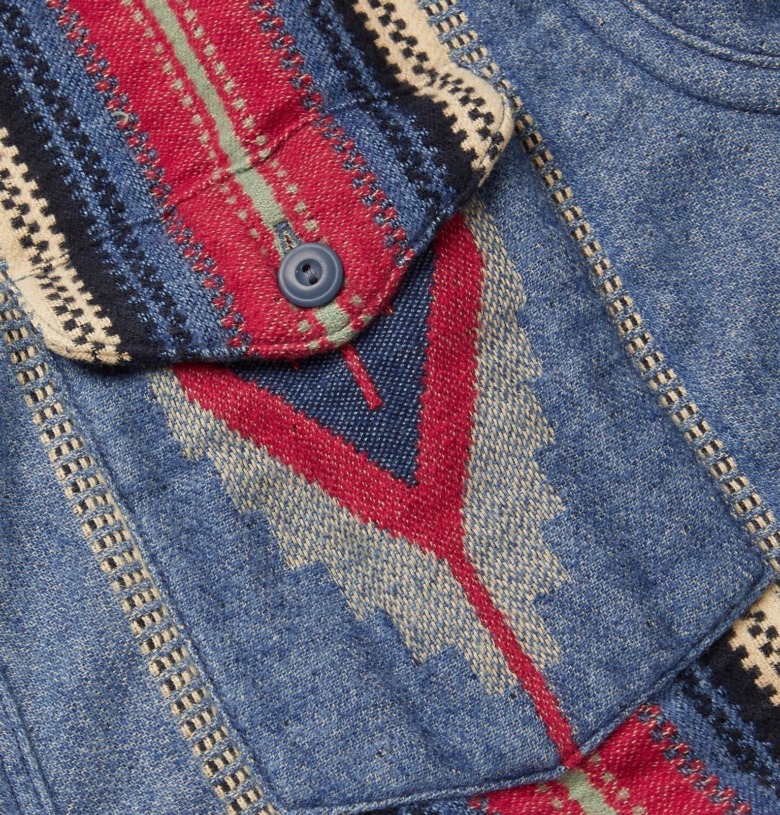 RRL - Cotton-Jacquard Overshirt - Blue RRL