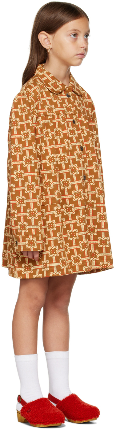 Misha & Puff Kids Brown Smock Coat